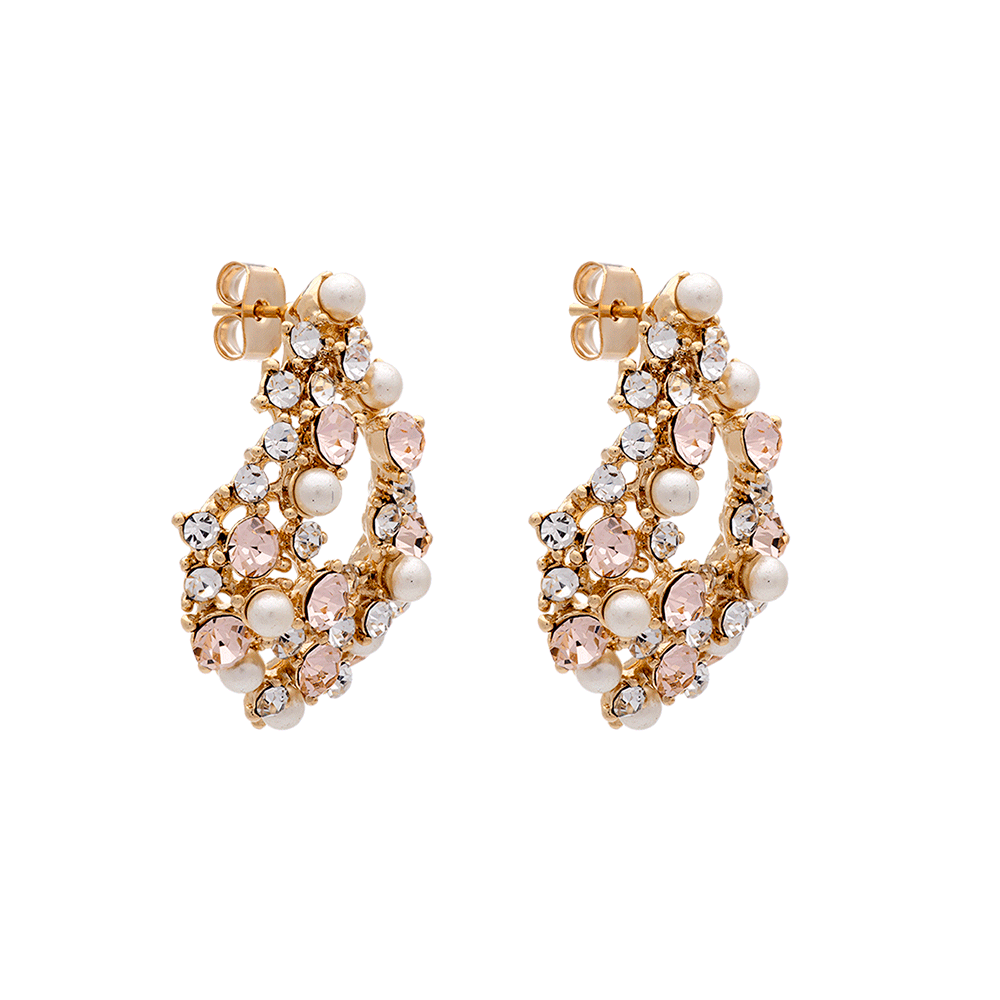 Alice pearl earrings - Ivory silk - Lily and Rose
